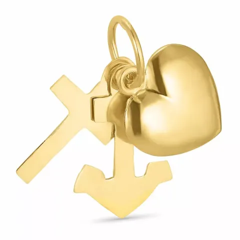 Kollektionsmuster Glaube-Hoffnung-Liebe Anhänger aus 14 Karat Gold